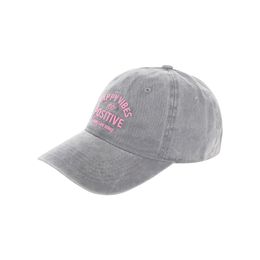 Baseball Cap Zwillingsherz "Happy Vibes", Damen, grau, Obermaterial: 100% Baumwolle, Caps Baseball Cap, modernen Vintage-Look, Stickerei