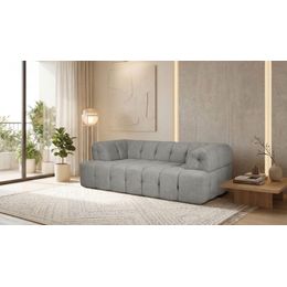2-Sitzer Home Affaire "APERIRE Design-Sofa, moderne Steppung, Breite 180 cm", silber, B:180cm H:77cm T:100cm, 100% Polyester, Sofas, 2-Sitzer, mit Wellenunterfederung, gem&uuml;tlich und modern, komfortables Sitzgef&uuml;hl