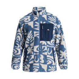 Fleecepullover Quiksilver "Clean Coast", Damen, Gr. XL, china blau desert checker, Obermaterial: 100% Microfaser;, Sweatshirts Fleecepullover