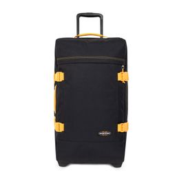 Weichgep&auml;ck-Trolley Eastpak "TRANVERZ M Kontrast Mango", Damen, Gr. B/H/T: 35,5cm x 67cm x 30cm 78 l, schwarz, Polyester, unifarben mit Farbeinsatz, Koffer Weichgep&auml;ck-Trolley