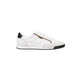 Sneaker BOSS "Sneaker Nitan Lowp txthem", Herren, Gr. 42, wei&szlig;, Obermaterial: 100% Polyester PES. Futter: 100% Polyester PES. 100% Gummi rubber., Schuhe Sneaker