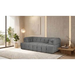 2-Sitzer Home Affaire "APERIRE Design-Sofa, moderne Steppung, Breite 180 cm", dunkelgrau, B:180cm H:77cm T:100cm, 100% Polyester, Sofas, 2-Sitzer, mit Wellenunterfederung, gem&uuml;tlich und modern, komfortables Sitzgef&uuml;hl