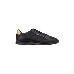Sneaker BOSS "Sneaker Nitan Lowp txthem", Herren, Gr. 44, schwarz, Obermaterial: 100% Polyester PES. Futter: 100% Polyester PES. 100% Gummi rubber., Schuhe Sneaker