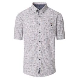 Kurzarmhemd Casamoda "Casamoda Freizeithemd Kurzarm Print", Herren, Gr. L, Normalgr&ouml;&szlig;en, blau (hellblau), 100% Baumwolle, bedruckt, l&auml;ssig geschnitten, Hemden