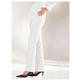 B&uuml;gelfaltenhose COME ON, Damen, Gr. 44, Normalgr&ouml;&szlig;en, wei&szlig;, 100% Polyester, unifarben, lang, Hosen