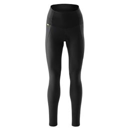 Fahrradhose Gonso "Essential Tight High Waist Therm W", Damen, Gr. 50, Normalgr&ouml;&szlig;en, schwarz, 77% Polyamid, 23% Elasthan, Hosen Fahrradhose, Damen Radhose mit Dry Up Air Sitzpolster, Tight Fit