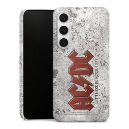 DeinDesign Galaxy S24 Handy Premium Case Smartphone Handyh&uuml;lle Schutzh&uuml;lle matt Logo Acdc Merchandise Premium Case