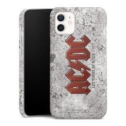 DeinDesign iPhone 12 mini Handy Premium Case Smartphone Handyh&uuml;lle Schutzh&uuml;lle gl&auml;nzend Logo Acdc Merchandise Premium Case