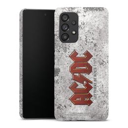 DeinDesign Galaxy A53 5G Handy Premium Case Smartphone Handyh&uuml;lle Schutzh&uuml;lle gl&auml;nzend Merchandise Acdc Logo Premium Case