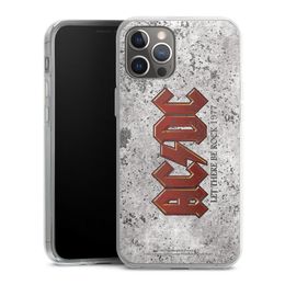 DeinDesign iPhone 12 Pro Max Handy Silikon H&uuml;lle Case transparent Handyh&uuml;lle Logo Acdc Merchandise Silikon Case