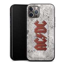 DeinDesign iPhone 12 Pro Handy Silikon H&uuml;lle Case schwarz Handyh&uuml;lle Logo Acdc Merchandise