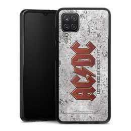 DeinDesign Galaxy A12 Handy Silikon H&uuml;lle Case schwarz Handyh&uuml;lle Merchandise Acdc Logo