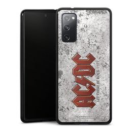 DeinDesign Galaxy S20 FE 5G Handy Silikon H&uuml;lle Case schwarz Handyh&uuml;lle Merchandise Acdc Logo