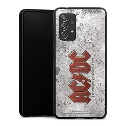 DeinDesign Galaxy A52s 5G Handy Silikon H&uuml;lle Case schwarz Handyh&uuml;lle Logo Acdc Merchandise