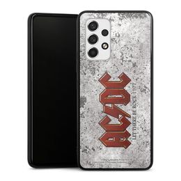 DeinDesign Galaxy A53 5G Handy Silikon H&uuml;lle Case schwarz Handyh&uuml;lle Logo Acdc Merchandise