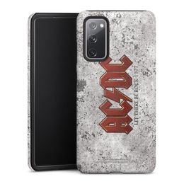 DeinDesign Galaxy S20 FE 5G Handy Panzer Handyh&uuml;lle robuste Outdoor H&uuml;lle Schutzh&uuml;lle gl&auml;nzend Logo Acdc Merchandise Tough Case