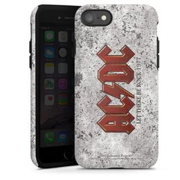 DeinDesign iPhone SE (2022) Handy Panzer Handyh&uuml;lle robuste Outdoor H&uuml;lle Schutzh&uuml;lle matt Logo Acdc Merchandise Tough Case