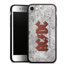 DeinDesign iPhone SE (2020) Handy Premium Silikon H&uuml;lle Handyh&uuml;lle schwarz Case Logo Acdc Merchandise Silikon Premium Case