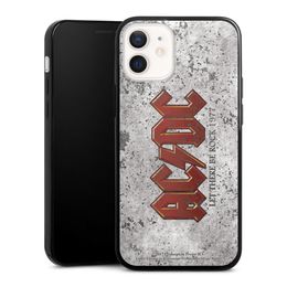 DeinDesign iPhone 12 mini Handy Slim Case extra d&uuml;nn Silikon Handyh&uuml;lle schwarz H&uuml;lle Logo Acdc Merchandise Silikon Slim Case
