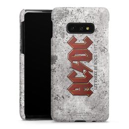DeinDesign Galaxy S10e Handy Premium Case Smartphone Handyh&uuml;lle Schutzh&uuml;lle matt Logo Acdc Merchandise Premium Case