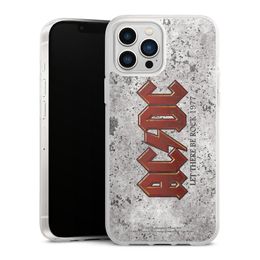 DeinDesign iPhone 13 Pro Max Handy Silikon H&uuml;lle Case transparent Handyh&uuml;lle Logo Acdc Merchandise Silikon Case