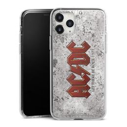 DeinDesign iPhone 11 Pro Max Handy Silikon H&uuml;lle Case transparent Handyh&uuml;lle Logo Acdc Merchandise Silikon Case