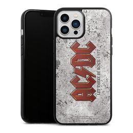 DeinDesign iPhone 13 Pro Max Handy Silikon H&uuml;lle Case schwarz Handyh&uuml;lle Logo Acdc Merchandise