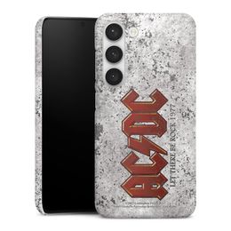 DeinDesign Galaxy S23 Handy Premium Case Smartphone Handyh&uuml;lle Schutzh&uuml;lle matt Logo Acdc Merchandise Premium Case