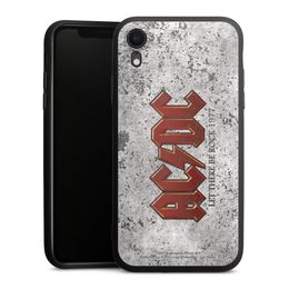 DeinDesign iPhone Xr Handy Premium Silikon H&uuml;lle Handyh&uuml;lle schwarz Case Logo Acdc Merchandise Silikon Premium Case