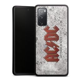 DeinDesign Galaxy S20 FE 5G Handy Premium Silikon H&uuml;lle Handyh&uuml;lle schwarz Case Merchandise Acdc Logo Silikon Premium Case
