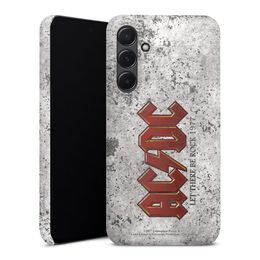 DeinDesign Galaxy A35 5G Handy Premium Case Smartphone Handyh&uuml;lle Schutzh&uuml;lle gl&auml;nzend Logo Acdc Merchandise Premium Case
