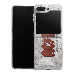 DeinDesign Galaxy Z Flip 5 Handy Hard Case Schutzh&uuml;lle transparent Smartphone Handy H&uuml;lle Merchandise Acdc Logo Hard Case
