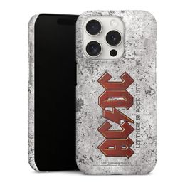 DeinDesign iPhone 15 Pro Handy Premium Case Smartphone Handyh&uuml;lle Schutzh&uuml;lle matt Logo Acdc Merchandise Premium Case