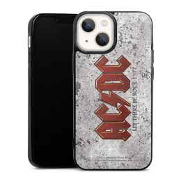 DeinDesign iPhone 13 Mini Handy Slim Case extra d&uuml;nn Silikon Handyh&uuml;lle schwarz H&uuml;lle Logo Acdc Merchandise Silikon Slim Case