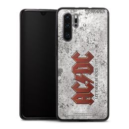 DeinDesign Huawei P30 Pro Handy Silikon H&uuml;lle Case schwarz Handyh&uuml;lle Logo Acdc Merchandise