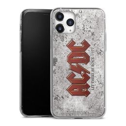 DeinDesign iPhone 11 Pro Handy Slim Case Silikon Handyh&uuml;lle transparent H&uuml;lle extra d&uuml;nn Logo Acdc Merchandise Silikon Slim Case