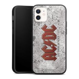 DeinDesign iPhone 12 mini Handy Premium Silikon H&uuml;lle Handyh&uuml;lle schwarz Case Logo Acdc Merchandise Silikon Premium Case