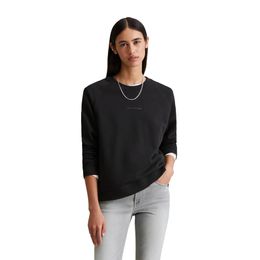 Marc O'Polo Sweatshirt MARC O'POLO DENIM "aus Organic Cotton", Damen, Gr. S, schwarz, Obermaterial: 100% Baumwolle, unifarben, relaxed fit, Rundhals, Rippb&uuml;ndchen, Sweatshirts Sweatshirt