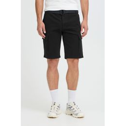 Cargoshorts Blend "BHBelos", Herren, Gr. L, US-Gr&ouml;&szlig;en, schwarz, Twill, 98% Baumwolle, 2% Elasthan, unifarben, normal kniefrei, Hosen, L&auml;ssige Cargo-Shorts mit Taschen