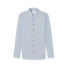 Businesshemd OLYMP "OLYMP Luxor 24/Seven, modern fit, New Kent", Herren, Gr. 42, Normaler Arm, bleu, 92% Baumwolle, 8% Elasthan, Hemden