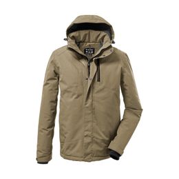 Outdoorjacke Killtec "KOW 161 MN JCKT", Herren, Gr. XXL, taupe, Obermaterial: 100% Polyester;Futter: 100% Polyester;F&uuml;llung: 100% Polyester, Jacken Outdoorjacke, Wasser- und winddichte Funktionsjacke mit abnehmbarer Kapuze
