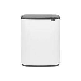 Brabantia Abfalleimer BO Touch Bin, Wei&szlig;, Kunststoff, 2 x 30 L, 54.5x65.6x31.2 cm, K&uuml;chen, K&uuml;chenausstattung, M&uuml;lleimer