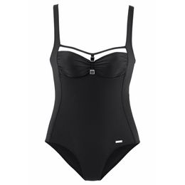 Lascana Shaping Swimsuit 'Yacht' female size L/XL Black / White