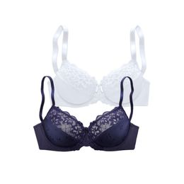 PETITE FLEUR by LASCANA Bra female size 120 marine blue / White