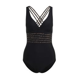 Lascana Badeanzug Damen Gr&ouml;&szlig;e S beige / braun / schwarz