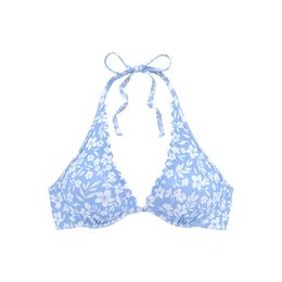 Vivance By Lascana Bikinitop Damen Gr&ouml;&szlig;e 85 hellblau / wei&szlig;