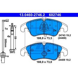 ATE Bremsensatz-Vorn und hinten SG00000E1K Bremsensatz, Scheibenbremse vorne rechts links bel&uuml;ftet 300mm f&uuml;r VAG 8K0698451B 8K0698151 8K0698451C