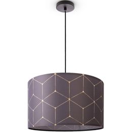 Paco Home Pendelleuchte "Hugo Cube", schwarz, &Oslash; 45,5cm H: 27cm, Leuchten, Stoffschirm Wohnzimmer H&auml;ngeleuchte Esszimmer K&uuml;che, Pendelleuchte