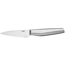 Sch&auml;lmesser Fissler "Essential", silber (edelstahlfarben), Klingenl&auml;nge 9,3cm, Edelstahl 18/10, Kochmesser, handlich, Halbkropf, gerade Schneide, gew&ouml;lbter Klingenr&uuml;cken