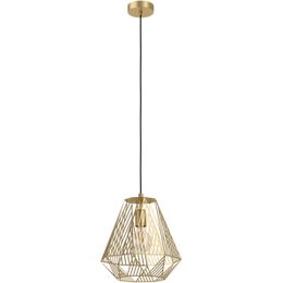 Eglo H&auml;ngeleuchte "STYPE", gold (goldfarben), &Oslash; 33 H: 110cm, 1 Stk., Leuchten, H&auml;ngeleuchte, Esszimmerlampe, Lampe, H110 x &Oslash;33, 1X40W exkl., H&auml;ngeleuchte